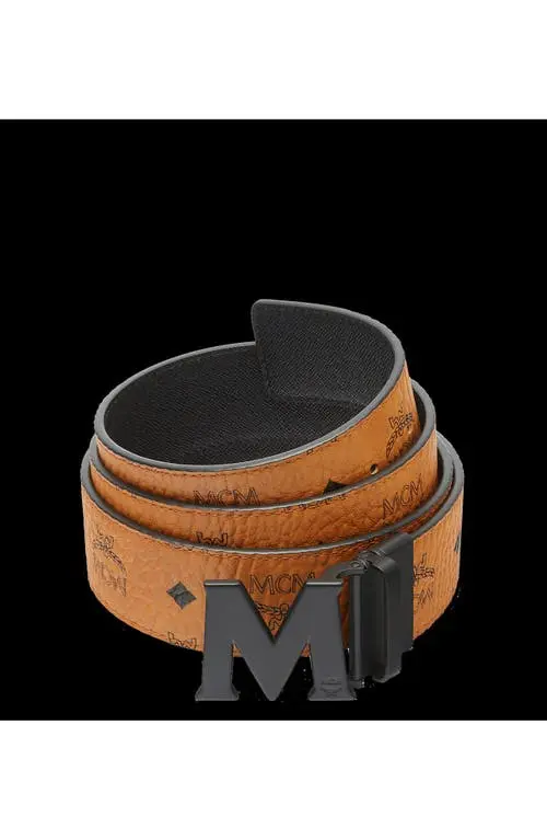 Mcm Claus M Reversible Belt - Brown