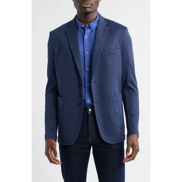 Johnston & Murphy Xc Flex® Bird's Eye Knit Sport Coat - Navy Birdseye