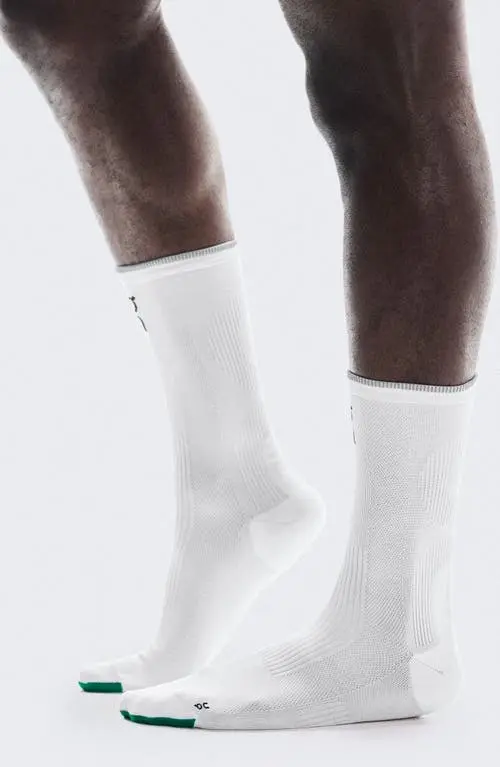On Elite Run Crew Socks - White