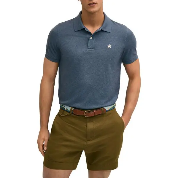 Brooks Brothers Stretch Supima® Cotton Piqué Polo - Blue Heather