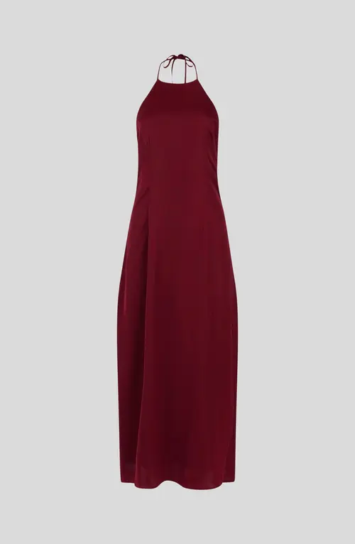 ALL MY LOVE Lydia Maxi Dress Halterneck - Cherry
