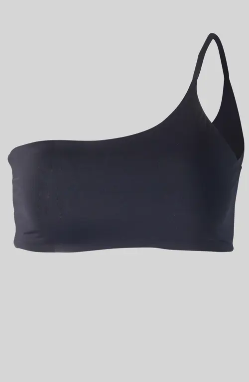 SAUIPE Serena One Shoulder Bikini Top - Black