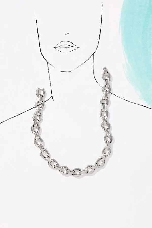 Anthropologie Chunky Pop Tab Necklace