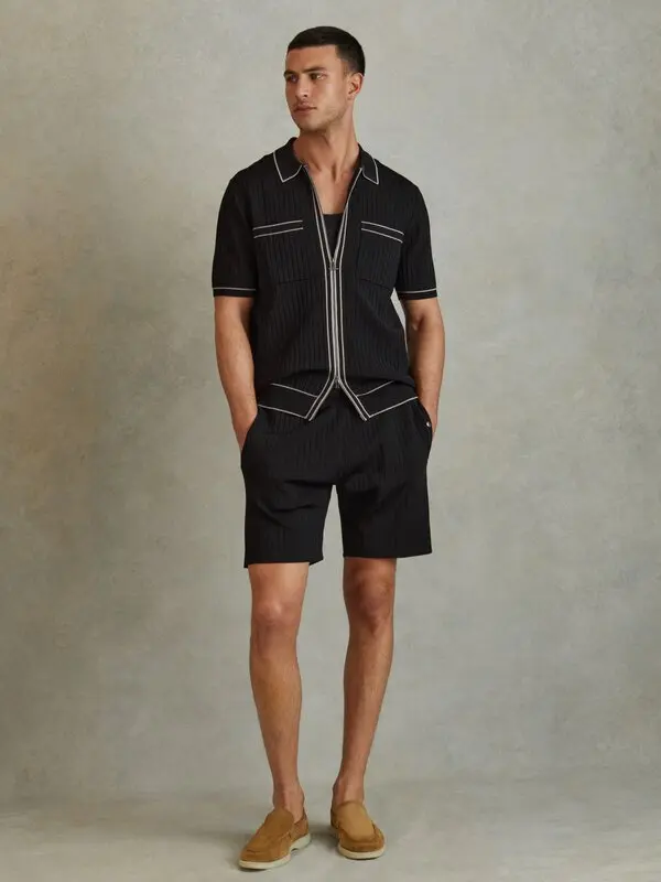 REISS Etienne Ribbed Shorts