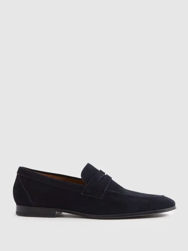 REISS Suede Slip-on Loafers
