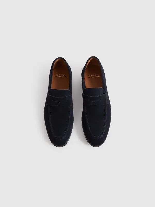 REISS Suede Slip-on Loafers