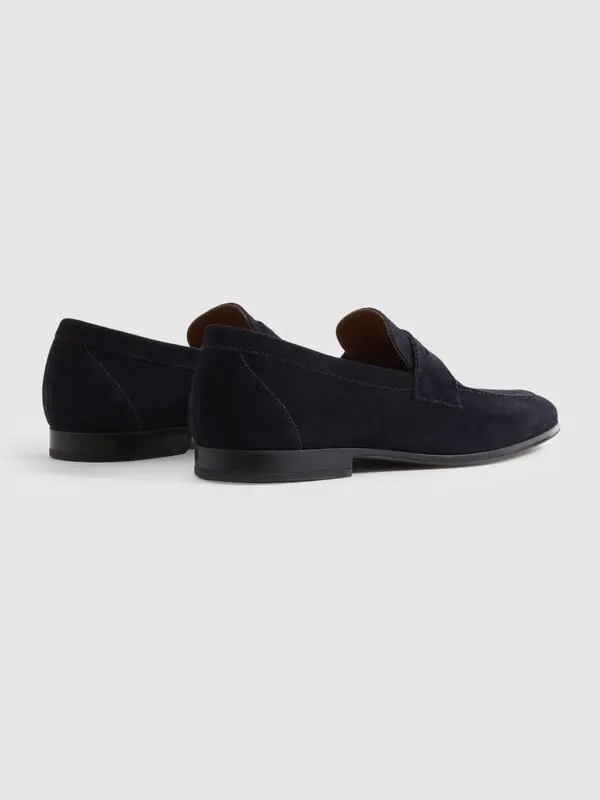 REISS Suede Slip-on Loafers