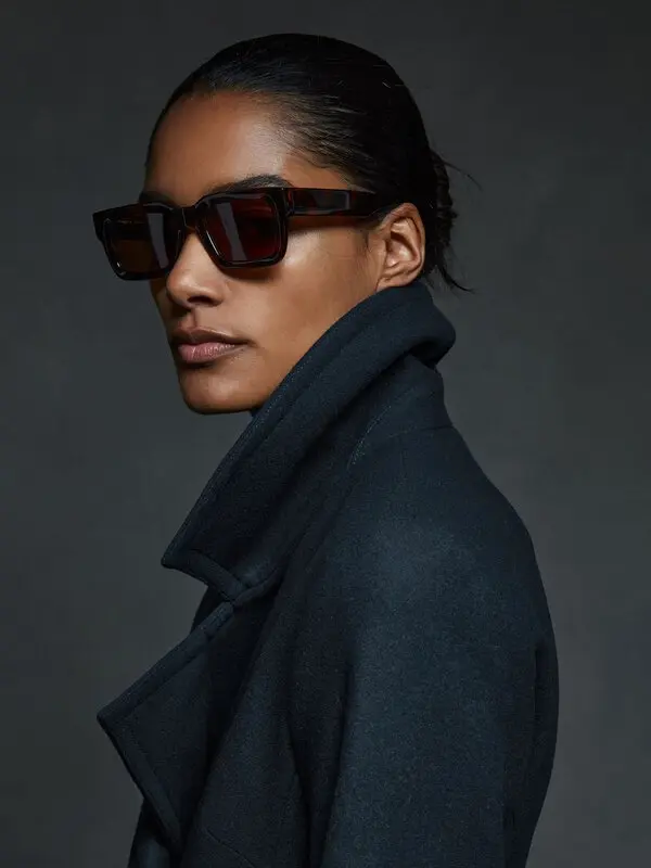 REISS Rae Petite Wool-blend Double-breasted Coat With Cashmere