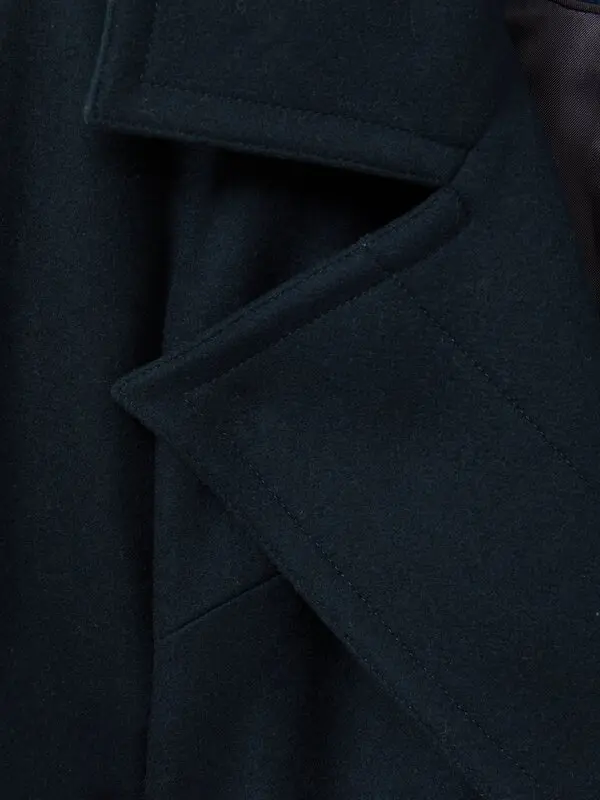 REISS Rae Petite Wool-blend Double-breasted Coat With Cashmere