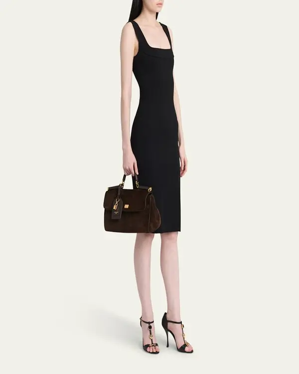 Dolce & Gabbana My Sicily Suede And Leather Top-handle Bag