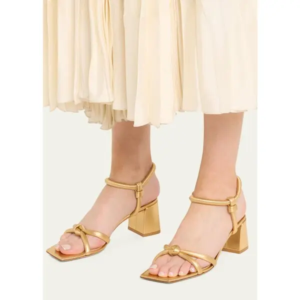 GIANVITO ROSSI Leather Knot Sandals