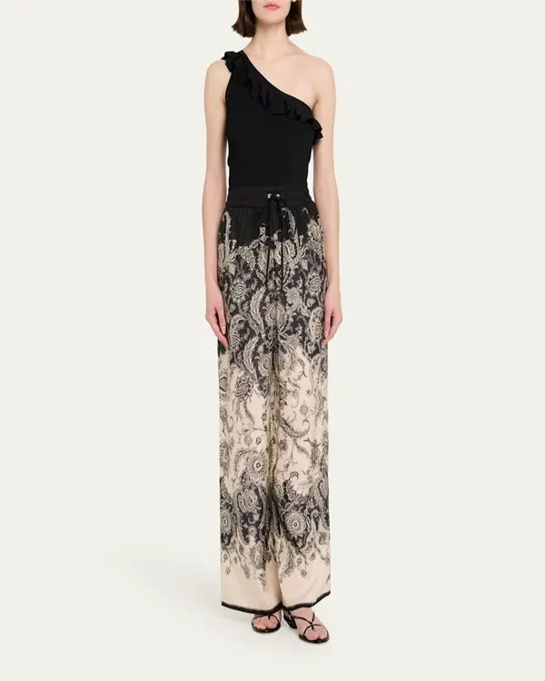 Zimmermann Rhiannon Frill Asymmetric Tank Top