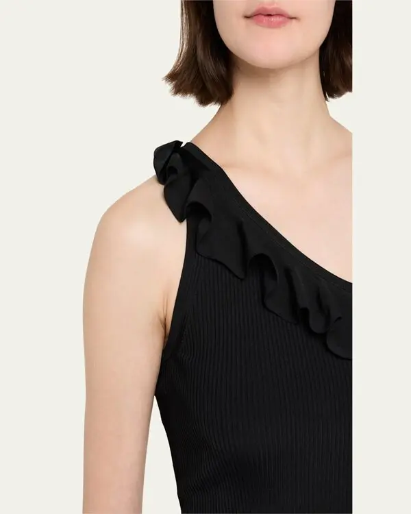 Zimmermann Rhiannon Frill Asymmetric Tank Top