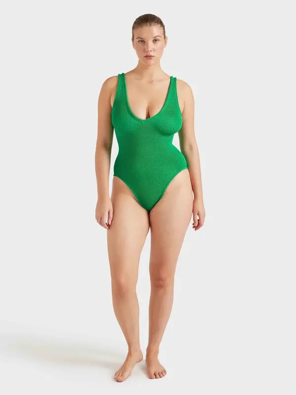 Hunza G Sadie Swim Original Crinkle™ One Piece - Emerald