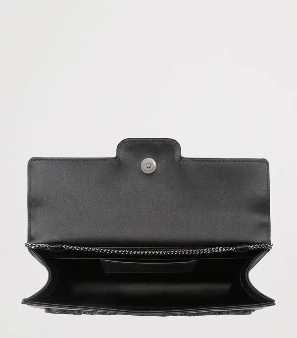 ROGER VIVIER Satin Efflorescence Clutch - Black