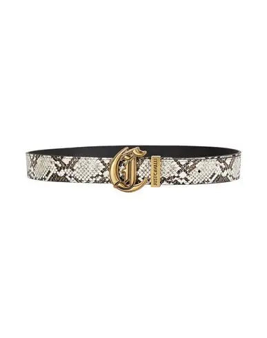 Just Cavalli Snakeskin-print Belt - Grey