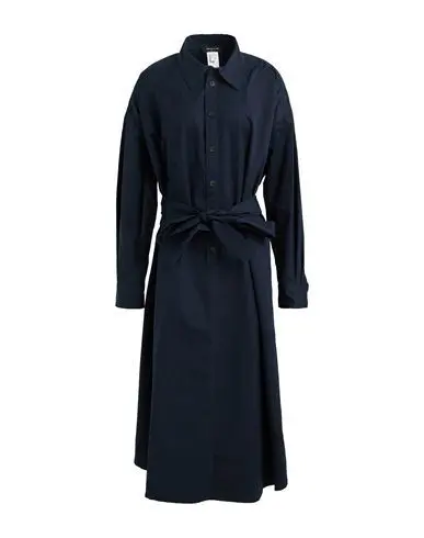 Fabiana Filippi Midi Shirt Dress In Cotton - Midnight Blue