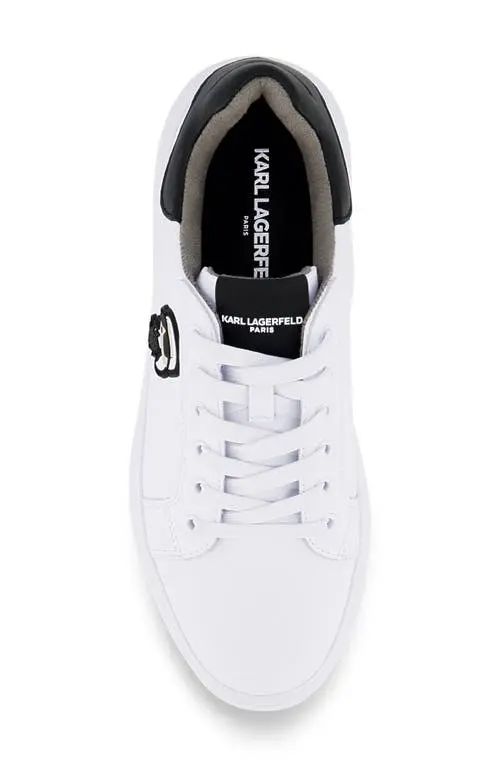 Karl Lagerfeld Paris Karl Lagerfeld Patch Leather Sneakers - White