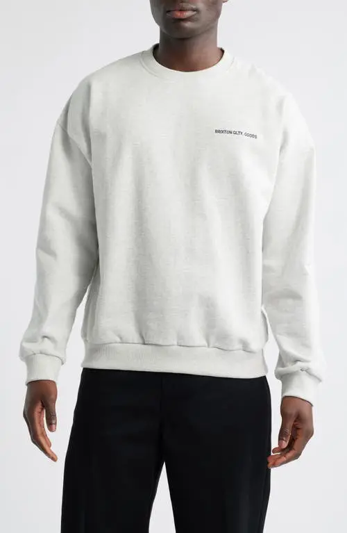 Brixton Logo Embroidered Cotton Sweatshirt
