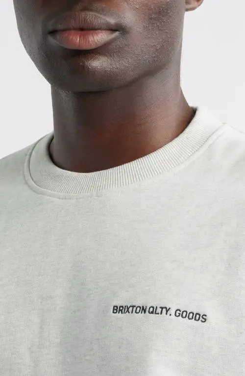 Brixton Logo Embroidered Cotton Sweatshirt