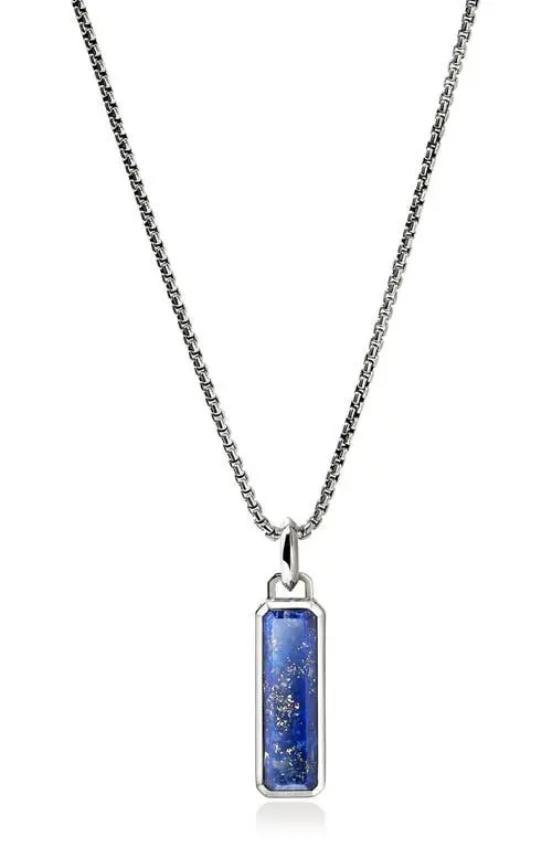 John Hardy Sterling Silver Modern Talismans Pendant - Silver/blue