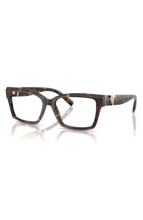 Tiffany & Co. 52mm Square Optical Glasses - Havana /demo Lens