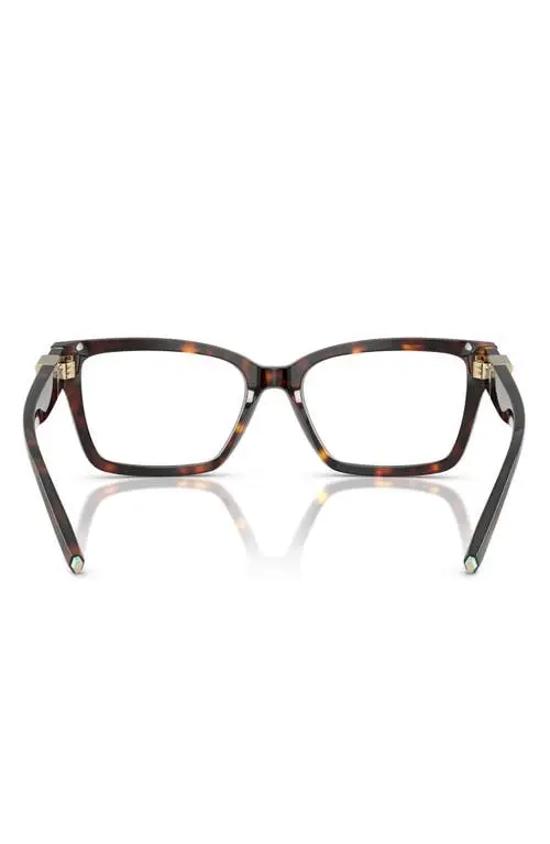 Tiffany & Co. 52mm Square Optical Glasses - Havana /demo Lens