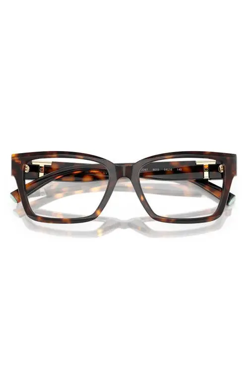 Tiffany & Co. 52mm Square Optical Glasses - Havana /demo Lens