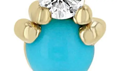Zoe Chicco Diamond And Turquoise Drop Earrings