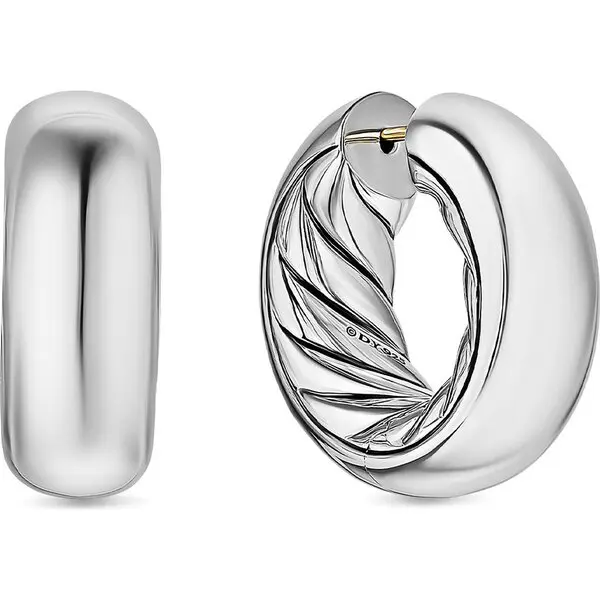 David Yurman Dy Mercer Hoop Earrings - Silver