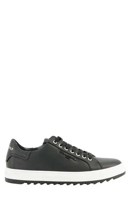 Karl Lagerfeld Paris Karl Lagerfeld Leather Low Top Sneaker - Black