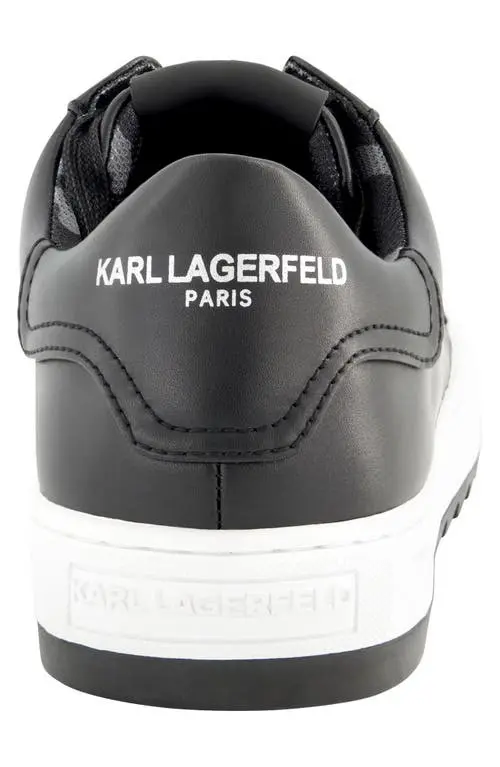 Karl Lagerfeld Paris Karl Lagerfeld Leather Low Top Sneaker - Black