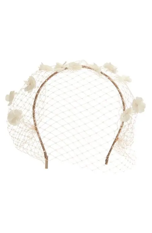 GIGI BURRIS MILLINERY Grace Floral Veil - Natural/ Ivory