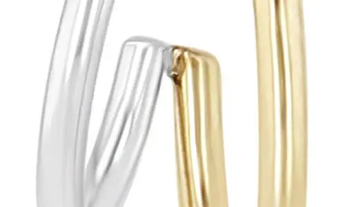 Zoe Chicco Two-tone Double Hoop Earrings