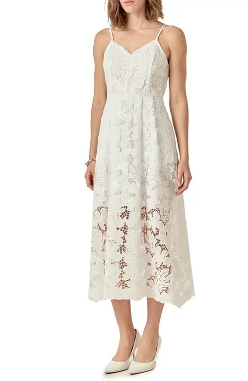 Endless Rose Sequin & Lace Midi Dress