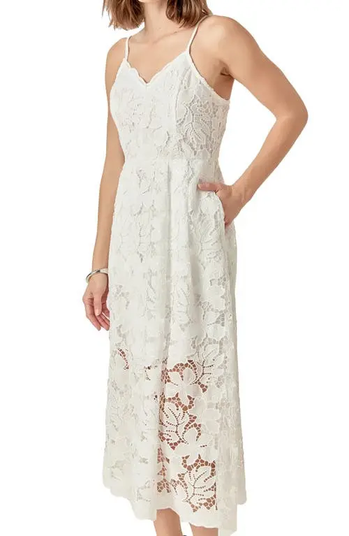 Endless Rose Sequin & Lace Midi Dress