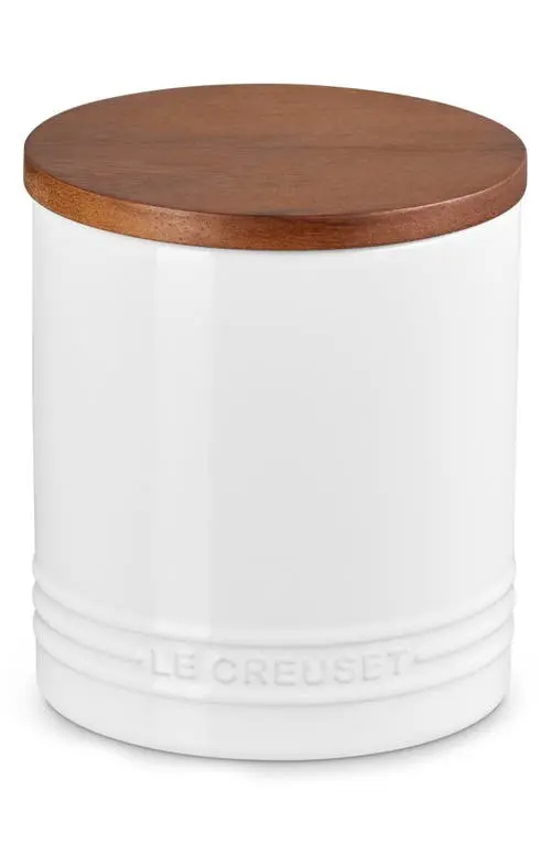 LE CREUSET Signature Stoneware 1.2-quart Storage Canister - White