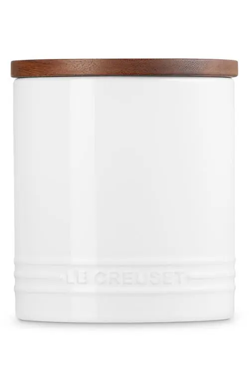 LE CREUSET Signature Stoneware 1.2-quart Storage Canister - White