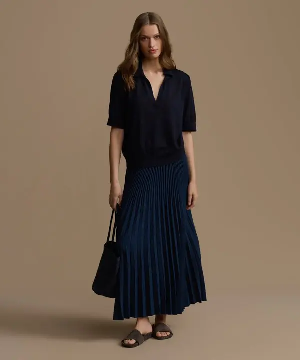 Jenni Kayne Pleated Skirt - Navy