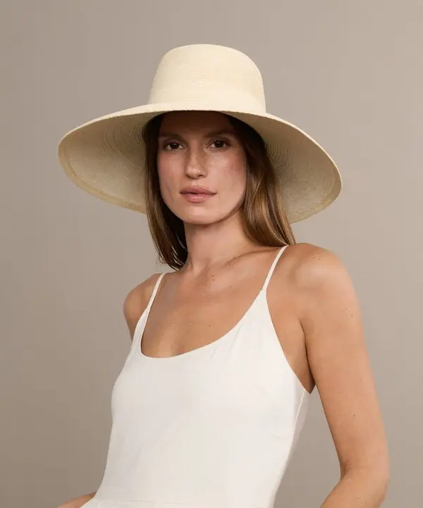 Jenni Kayne Palm Hat - White | Editorialist display picture 3