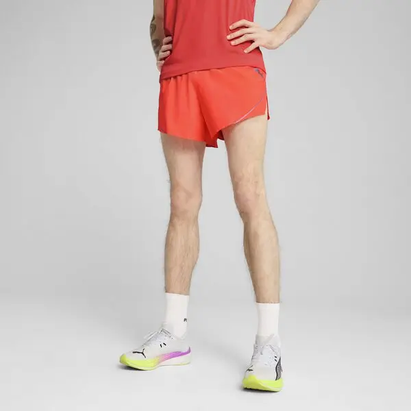 PUMA Raceday 3" Split Running Shorts - Red