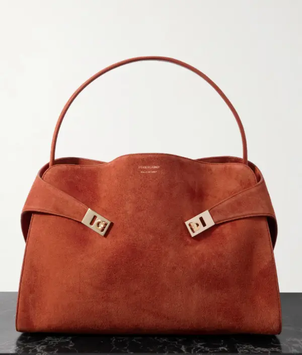 FERRAGAMO Hug Suede Tote