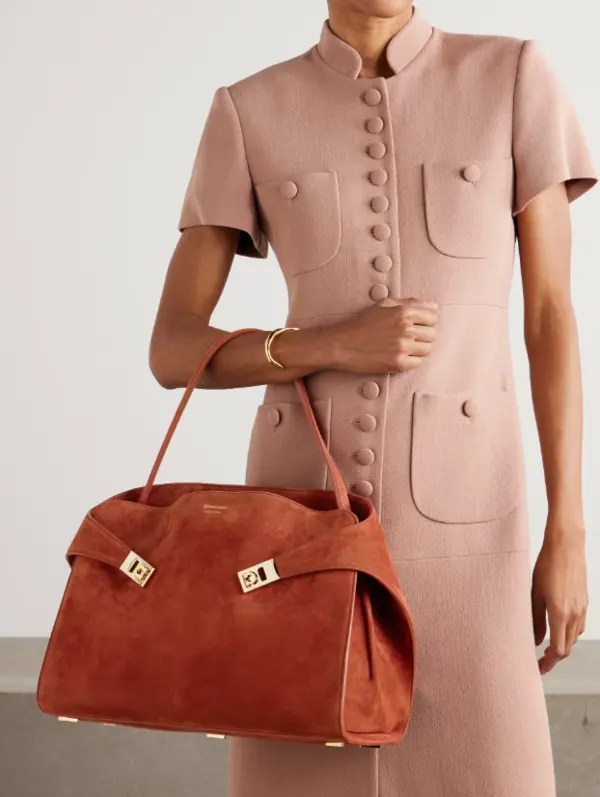 FERRAGAMO Hug Suede Tote