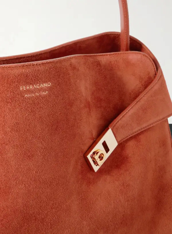FERRAGAMO Hug Suede Tote