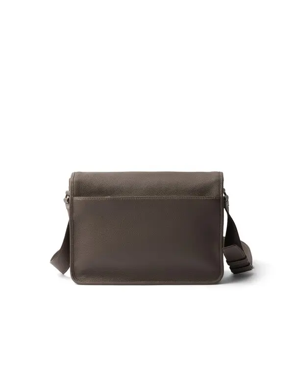 Prada Leather Shoulder Bag - Grey