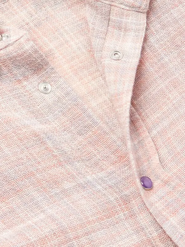 GOD'S TRUE CASHMERE Space-dyed Cashmere And Wool-blend Gauze Shirt - Pink