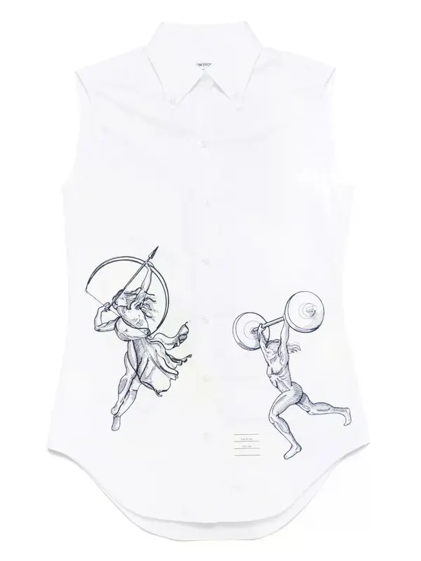 Thom Browne Embroidered Shirt - White