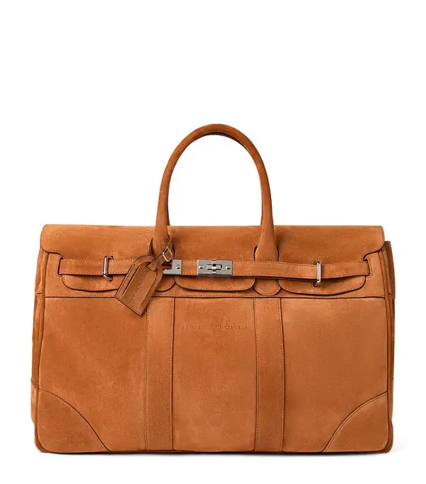 Brunello Cucinelli Suede Country Holdall