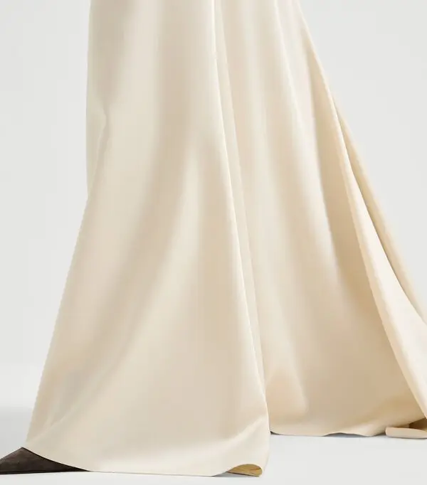 Brunello Cucinelli Satin Maxi Skirt - Yellow
