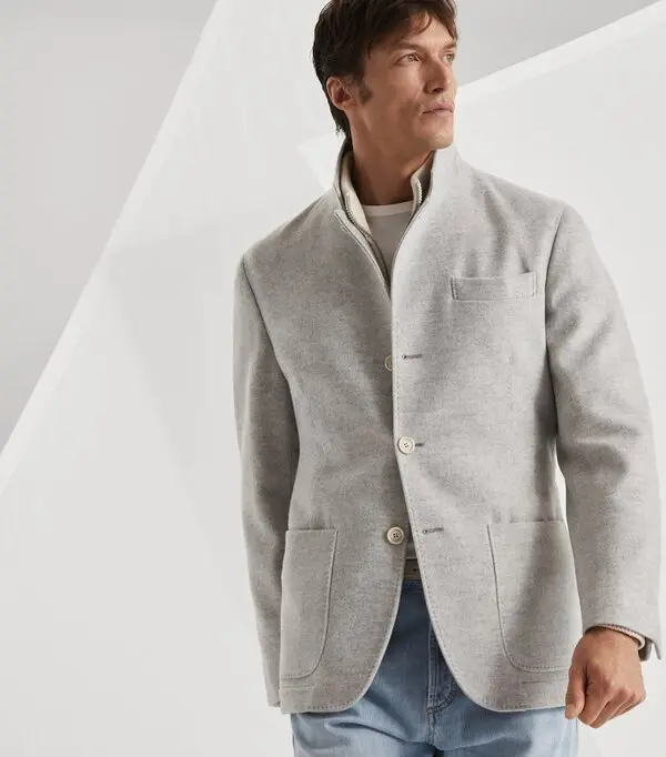 Brunello Cucinelli Cashmere Coat - Grey